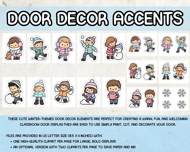 Winter Classroom Door Decor Kit | Welcome to Our Winter Crew | Editable ...