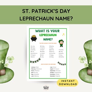 What is Your Leprechaun Name, St. Patrick's Day Leprechaun Name ...