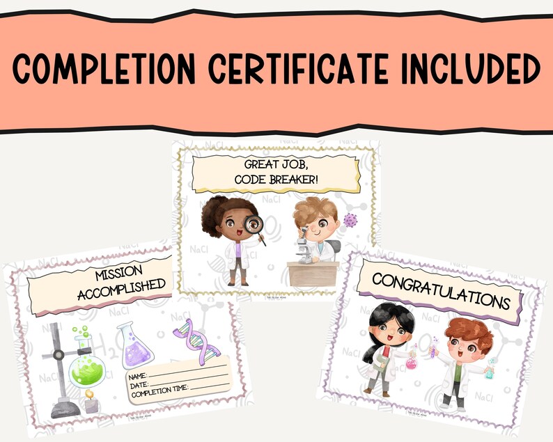 Science Lab Escape Room Game: Kids Mystery Puzzle (printable) - Etsy