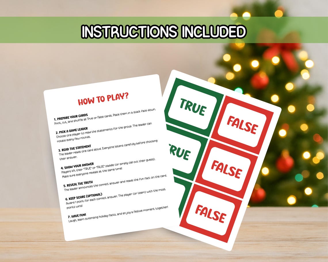 Printable Christmas True or False Game for Kids | Classroom Christmas ...