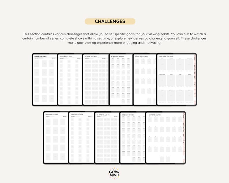 Digital Movie & Series Journal, Hyperlinked Planner for Movie Series ...