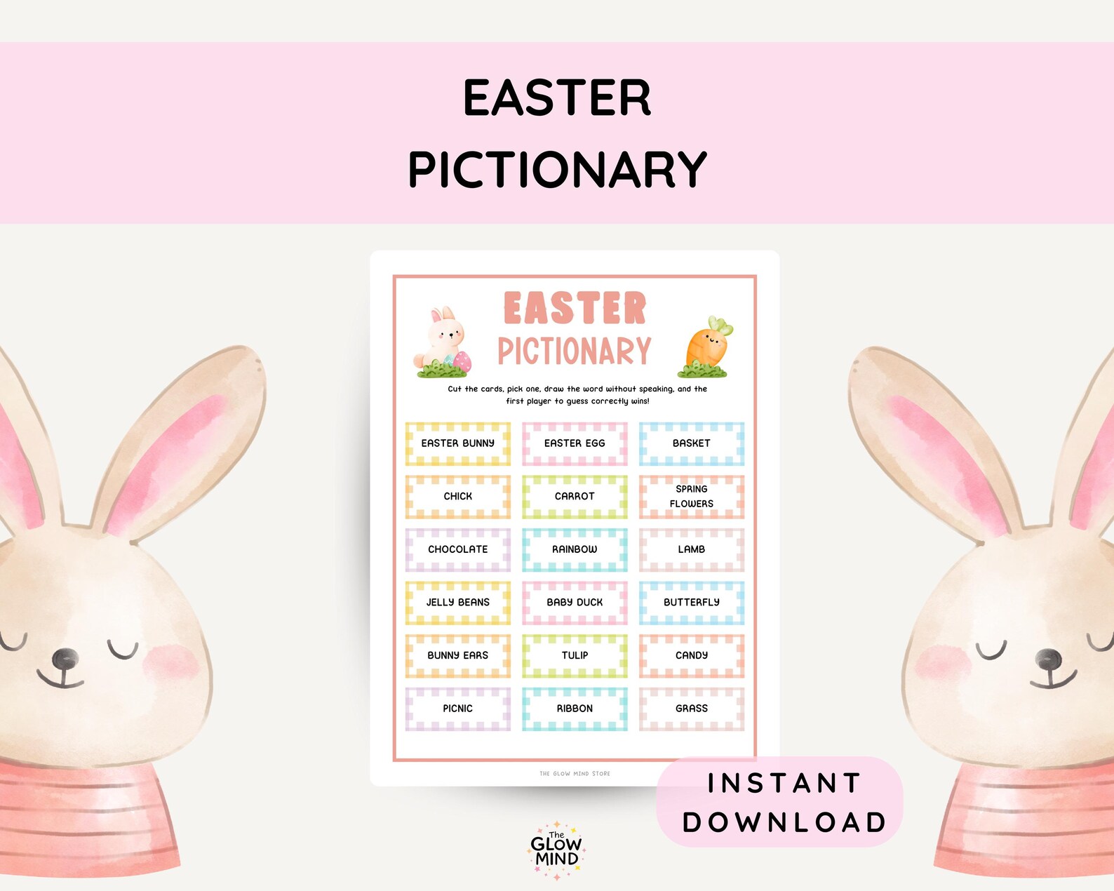 Easter Pictionary Game, Printable Easter Activity for Kids & Family ...