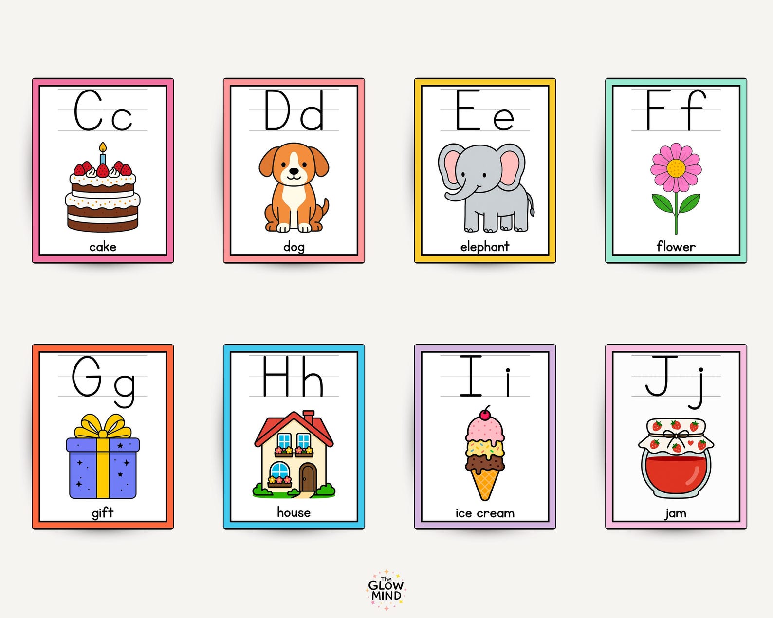 Colorful ABC Alphabet Posters: Classroom & Homeschool Decor (PDF) - Etsy