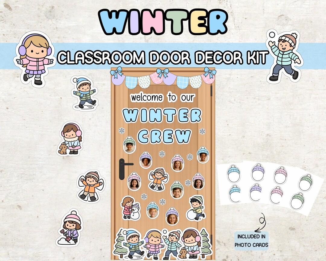 Winter Classroom Door Decor Kit | Welcome to Our Winter Crew | Editable ...