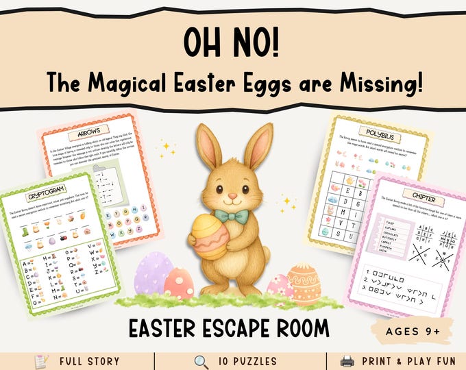 Easter Escape Room Game for Kids - Printable Party Game – Golden Egg ...