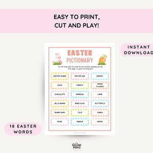 Easter Pictionary Game, Printable Easter Activity for Kids & Family ...
