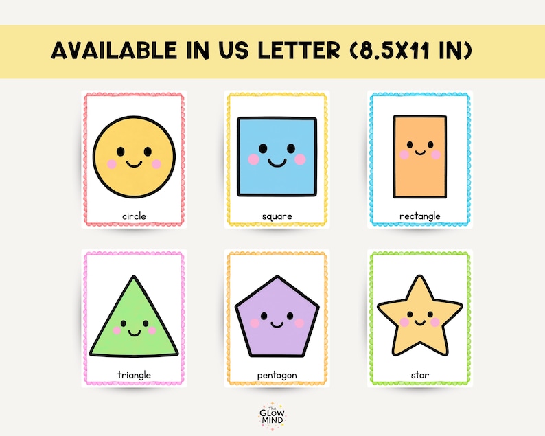 Classroom Shapes Poster: 12 Colorful Shapes for Kids (printable Digital ...