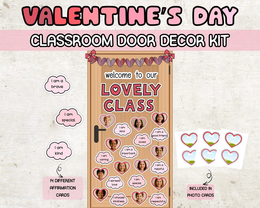 Valentine’s Day Classroom Door Decor Kit | Welcome to Our Lovely Class ...