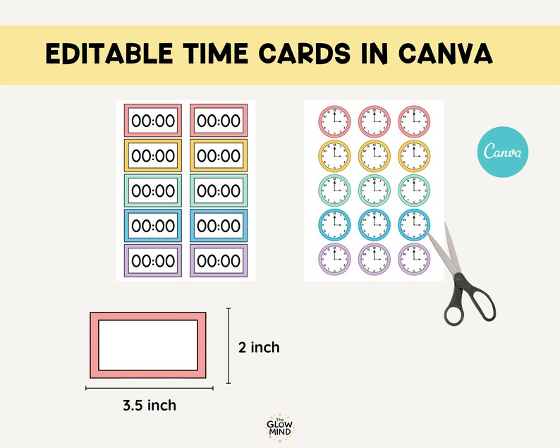 Classroom Schedule Cards: Editable Daily Routine, Colorful Design (PDF ...