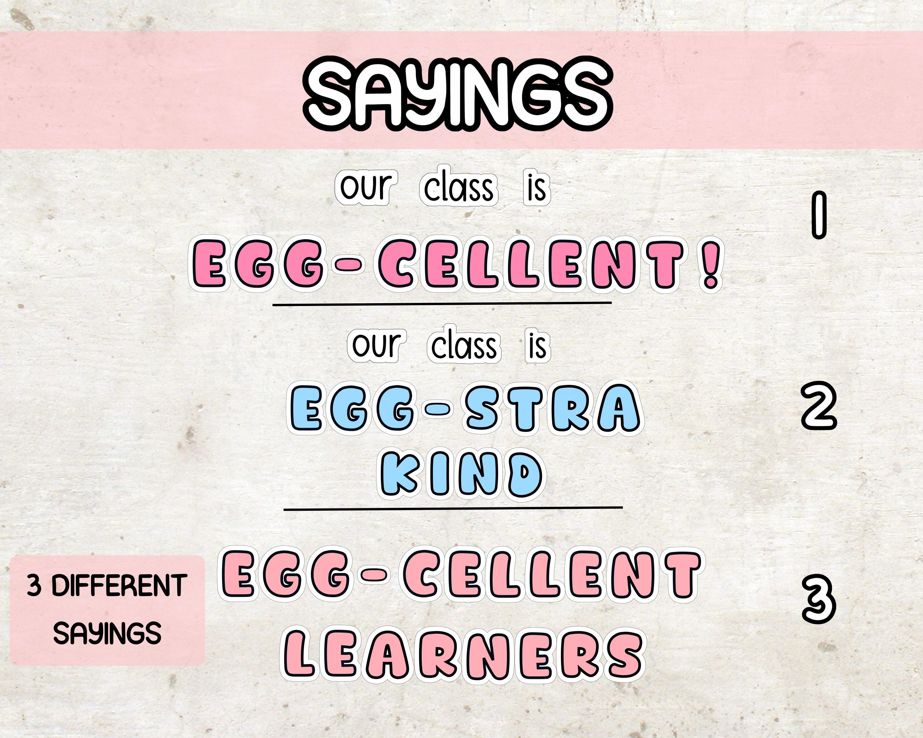Our Class is Egg-cellent | Easter Egg Bulletin Board Kit | Printable ...