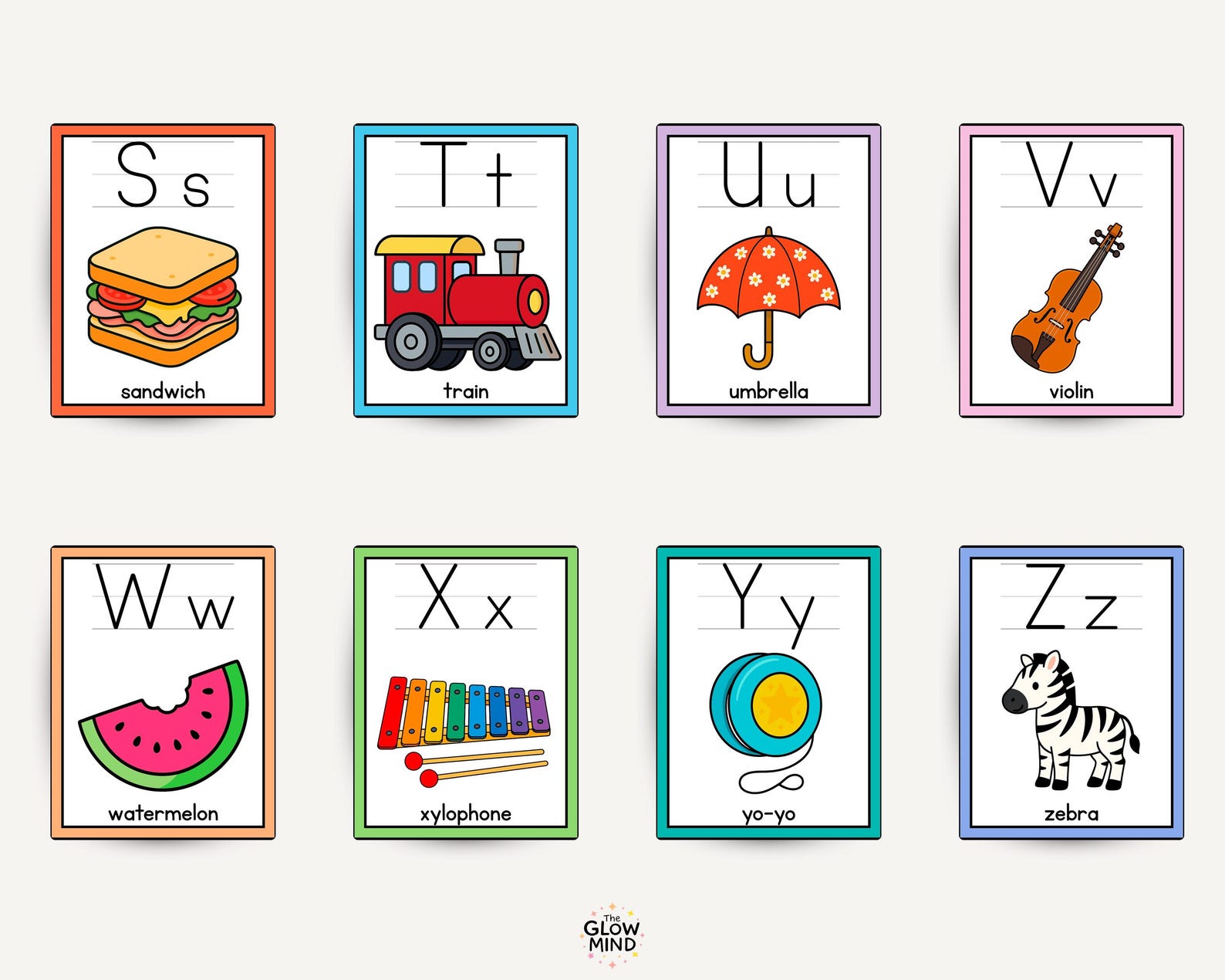 Colorful ABC Alphabet Posters: Classroom & Homeschool Decor (PDF) - Etsy