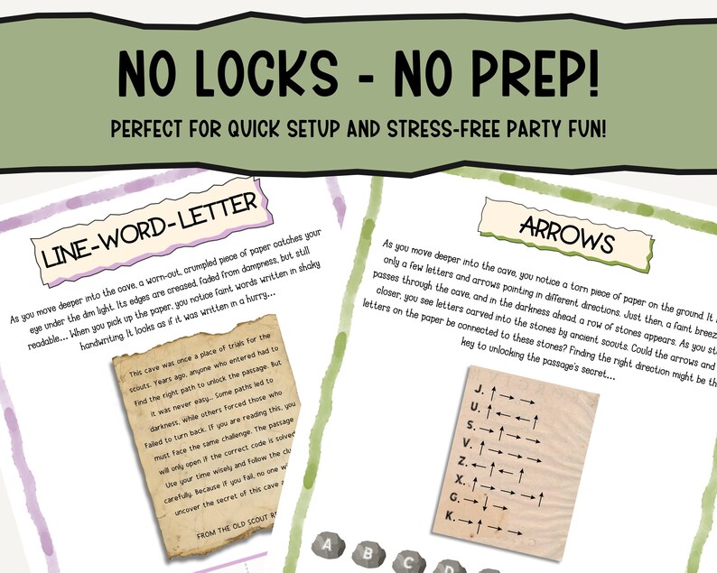 Camping & Scouts Adventure, Printable Mystery Puzzle Escape Room for ...