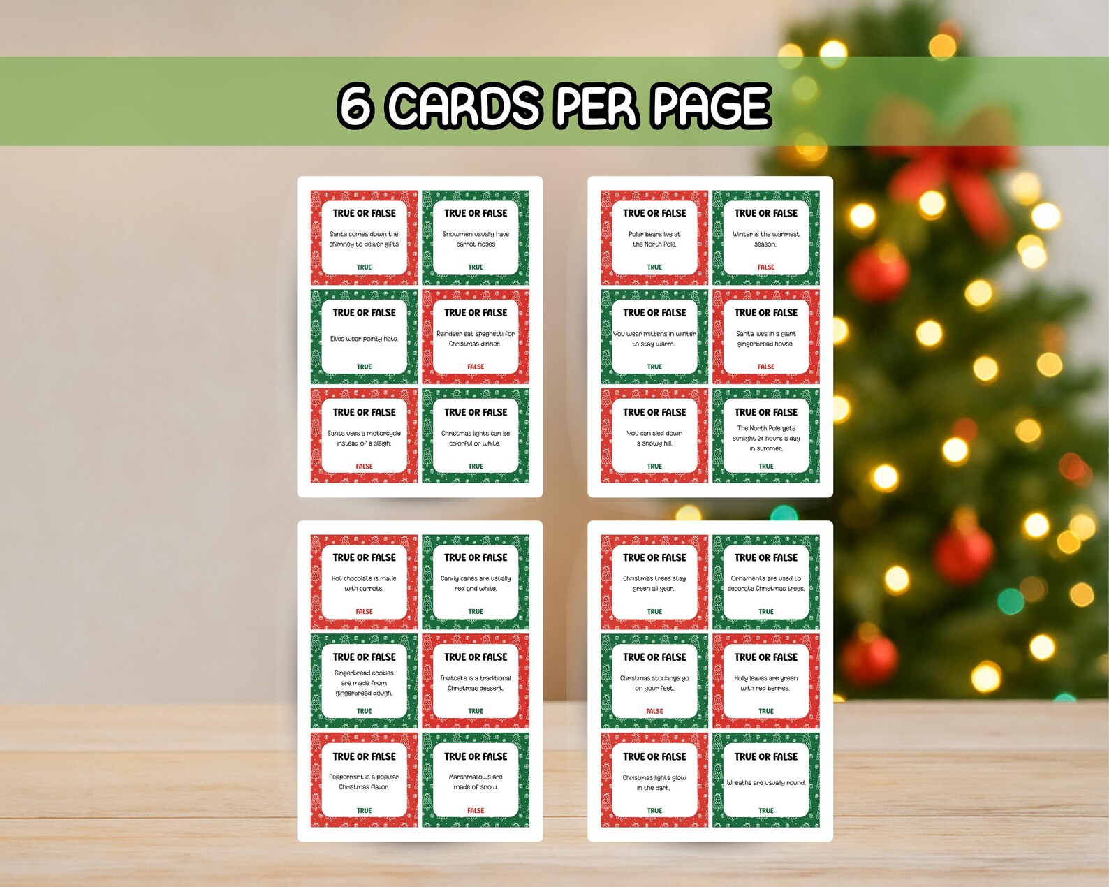 Printable Christmas True or False Game for Kids | Classroom Christmas ...