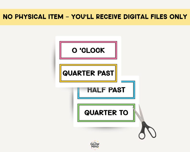 Printable Clock Number Labels: Fun Classroom Time Learning (PDF ...