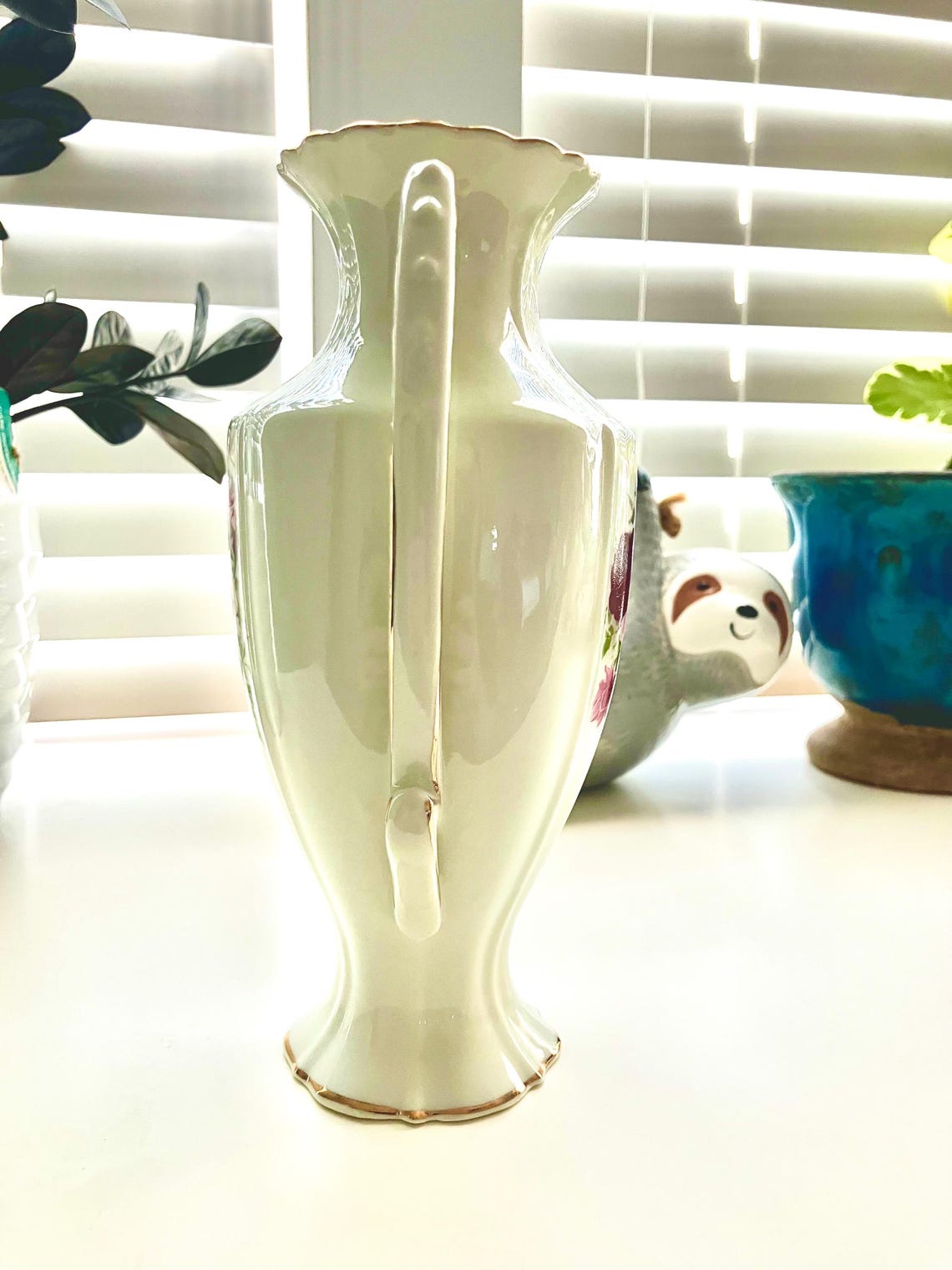 Vintage Baum Bros. Victorian Rose Vase - Etsy
