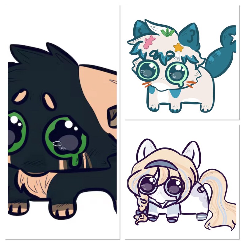 Custom Chibi Fursona Art Shaking Commission Ych (digital Download) - Etsy