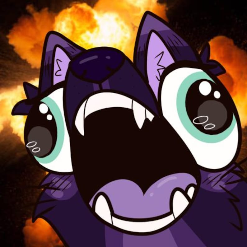 BASE FILL Custom Screaming Chibi Furry OC Art: Digital Commission ...
