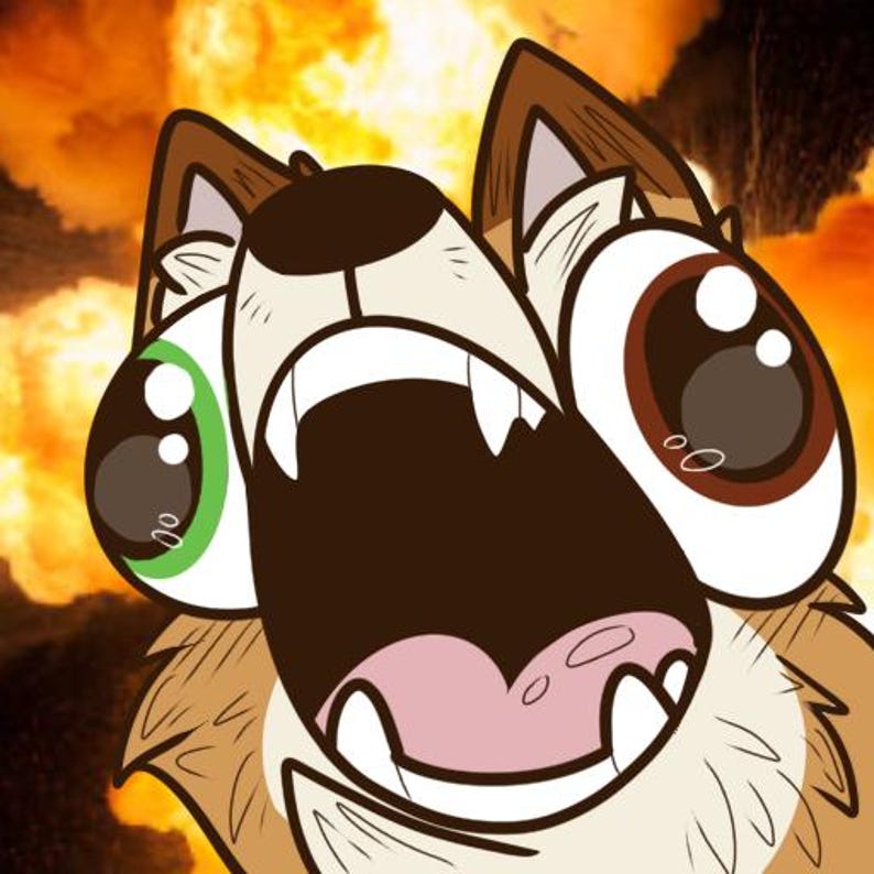 BASE FILL Custom Screaming Chibi Furry OC Art: Digital Commission (digital Download) - Etsy ...