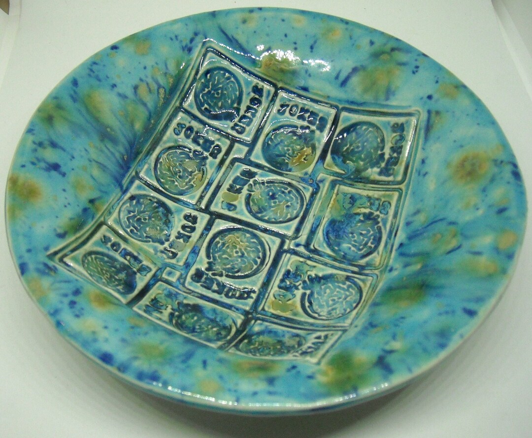 Mahjong Bowl Ceramic Bowl Mahjong Jokers Mahjong Dish Handmade Pottery ...