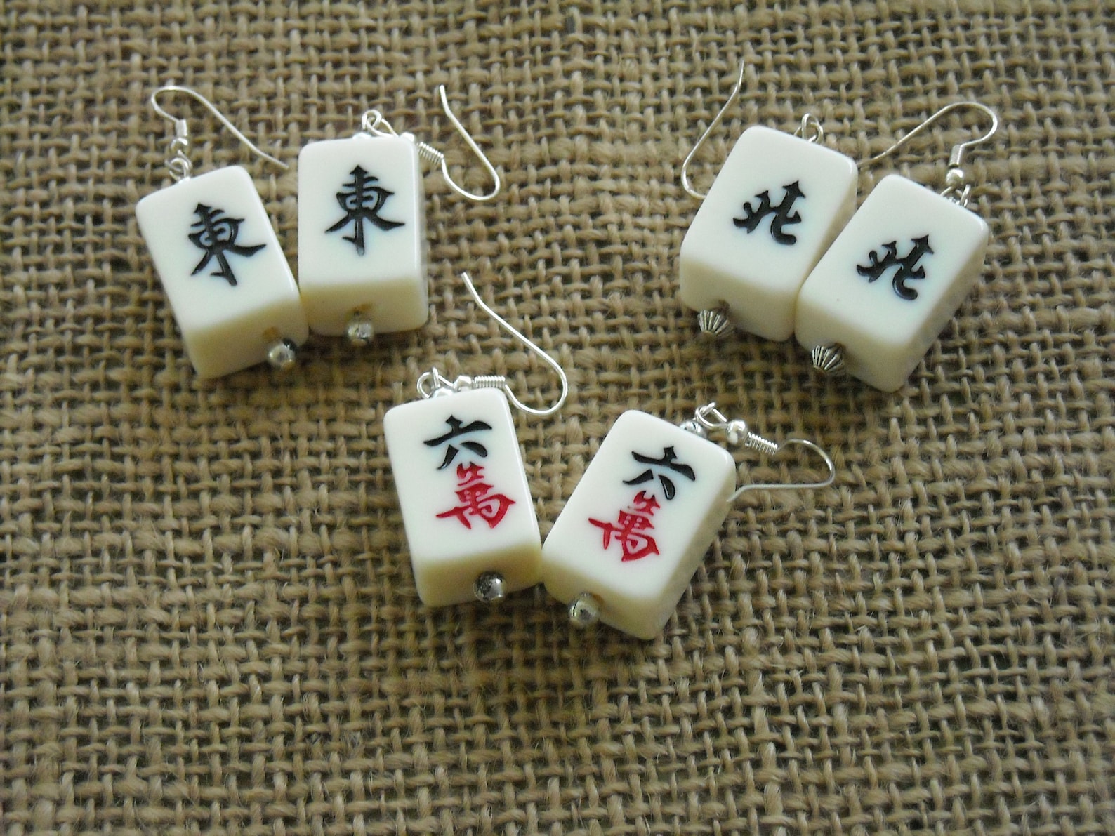 Mahjong Earrings Mahjong Gift Lucky Mahjong Jewelry | Etsy