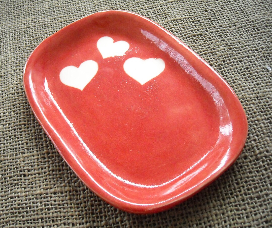 Heart Dish Pottery Gift Handmade Valentine Dish Valentine Dish - Etsy