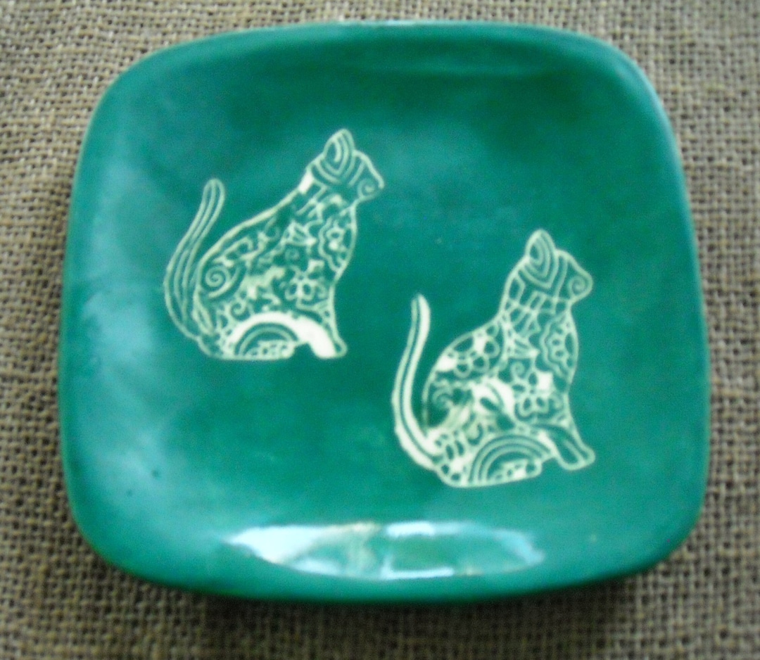 Ceramic Cat Dish - Cat Plate - Handmade Ceramics - Home Decor - Cat ...