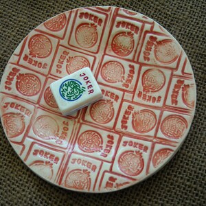 Mahjong Pottery Gift Handmade Ceramic Mahjong Dish Mahjong Player Gift ...