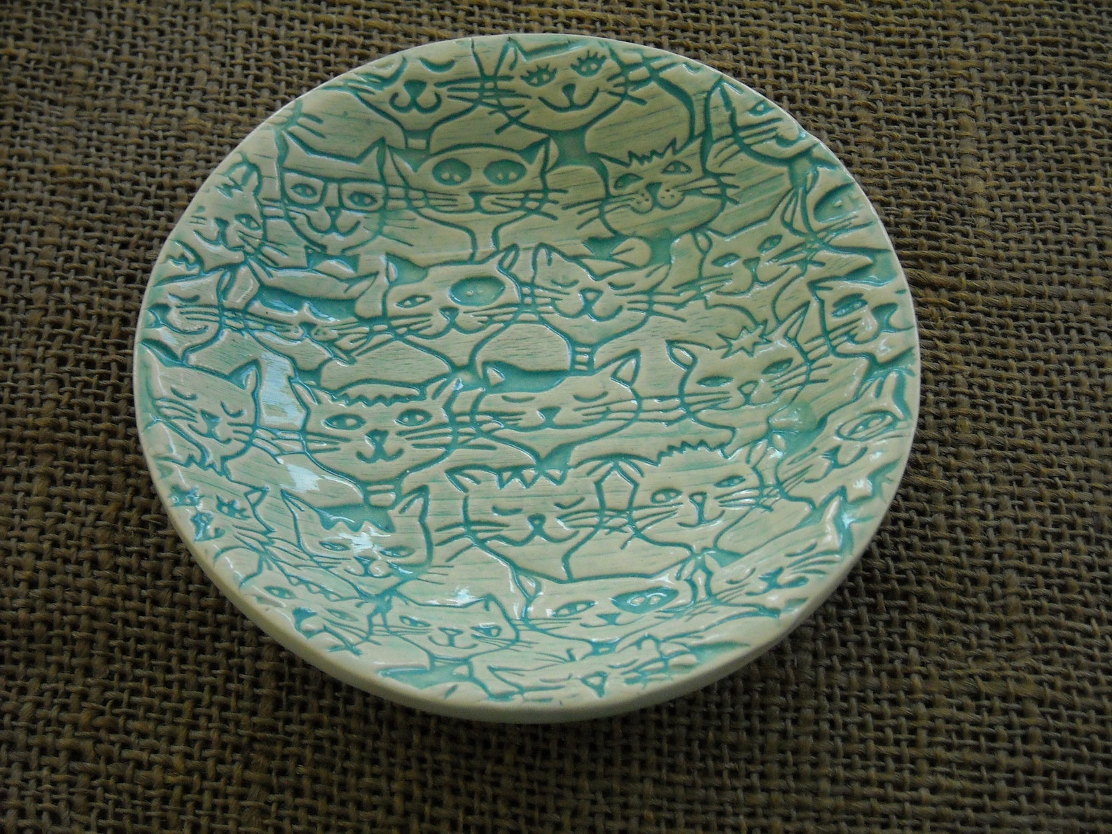Cat Bowl - Handmade Pottery - Kitten Pottery - Cat Pottery Bowl - Cat ...
