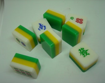 8 Triple Layer Mahjong Tiles Mah Jong Tiles for Crafts Mahjong Crafts ...