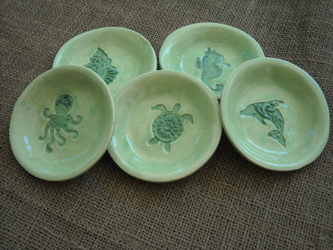 Nautical Bowl - Dip Dish - Small Bowl - Ocean Pottery - Coastal Pottery ...