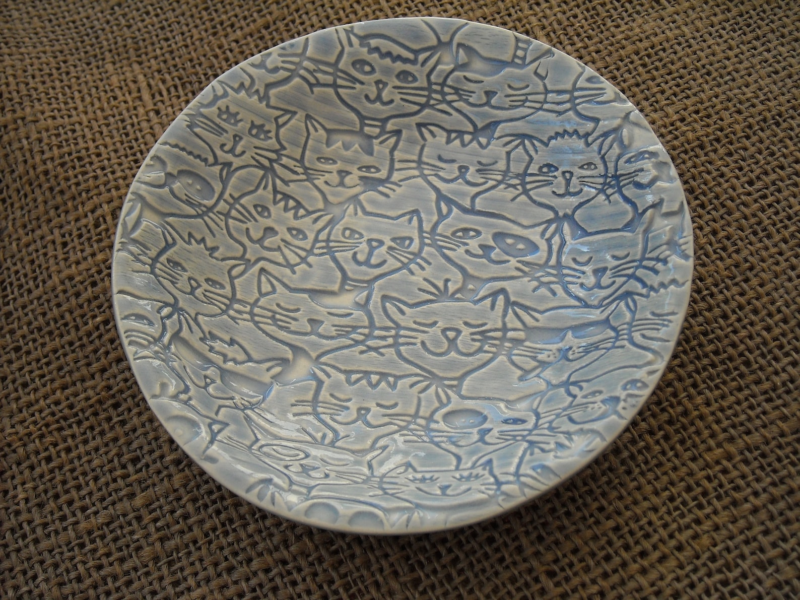 Cat Bowl - Handmade Pottery - Kitten Pottery - Cat Pottery Bowl - Cat ...