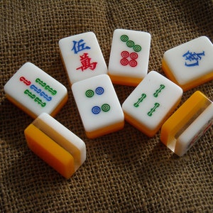 8 Triple Layer Mahjong Tiles Mah Jong Tiles for Crafts Mahjong Crafts ...