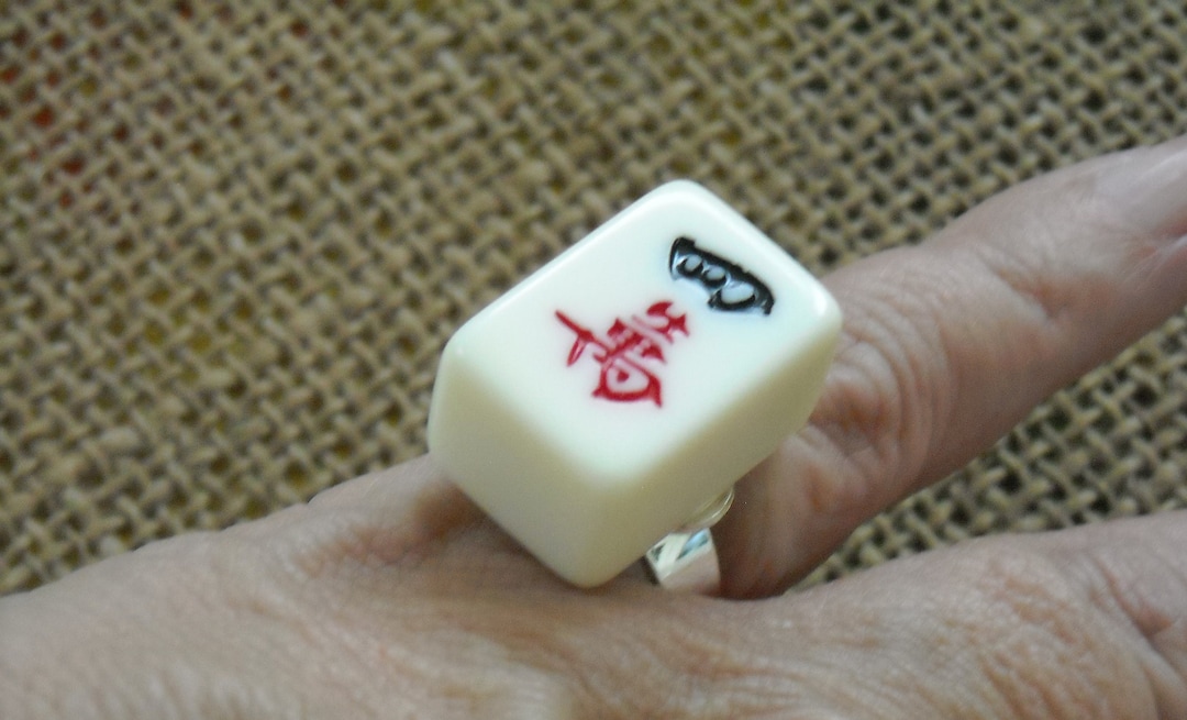Mahjong Ring - Mahjong Jewelry - Mahjong Gift - Mahjong Player Gift ...
