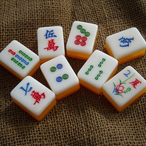 8 Triple Layer Mahjong Tiles Mah Jong Tiles for Crafts Mahjong Crafts ...