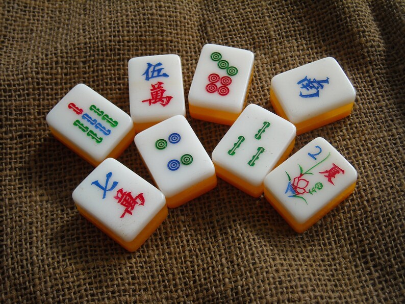8 Triple Layer Mahjong Tiles Mah Jong Tiles for Crafts - Etsy