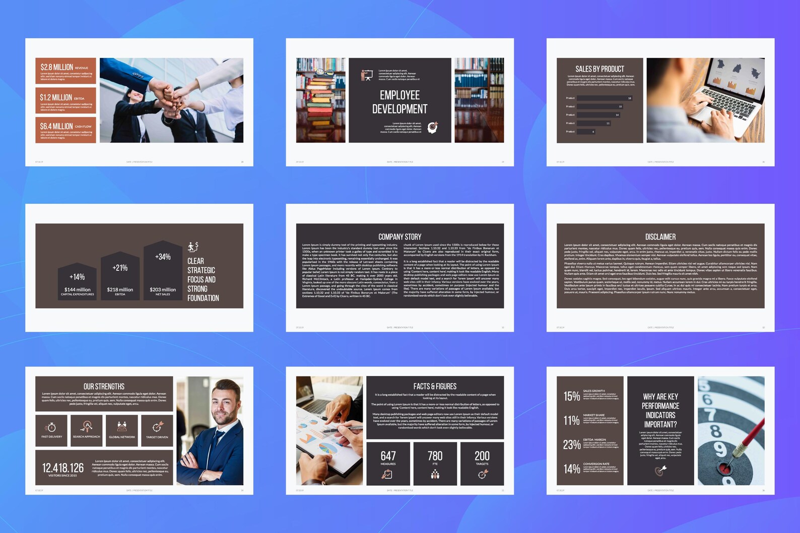 Powerpoint Presentation Template Facts & Figures | Professional ...