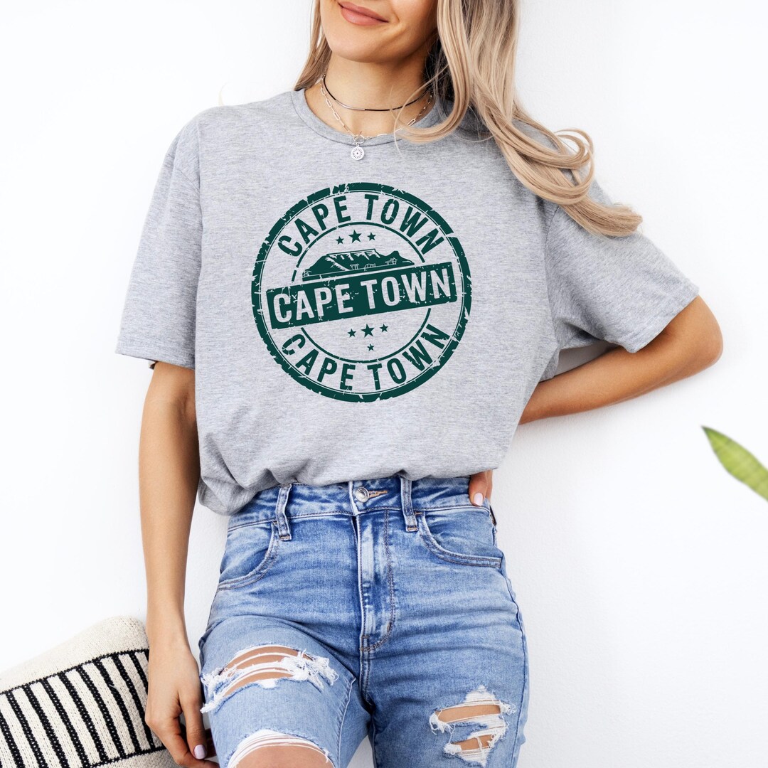 Cape Town Passport Stamp T Shirt - Wanderlust Traveler Tee, Adventure ...