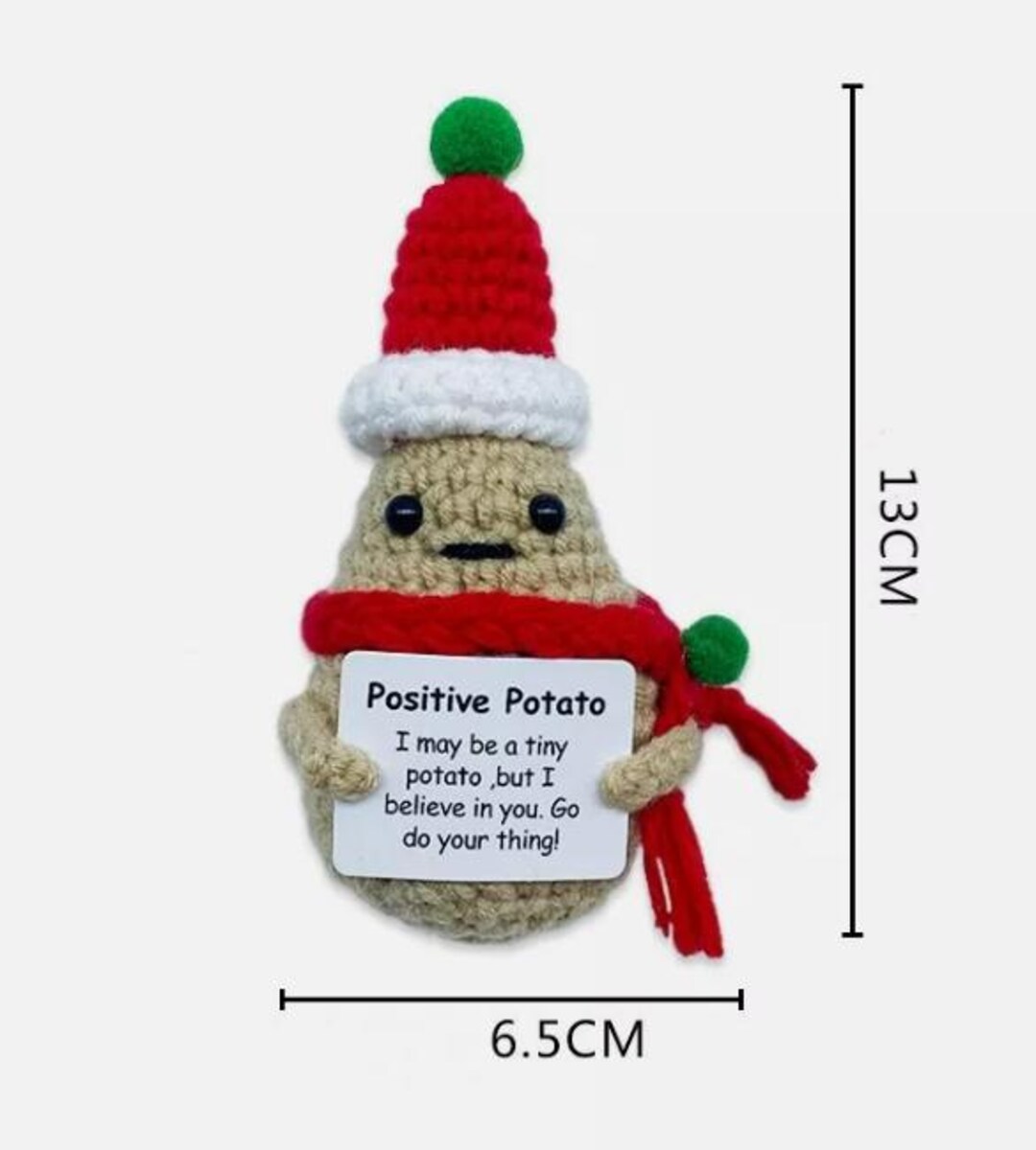 Positive Words Funny Positive Doll Potato Cute Handmade Wool Knitted ...