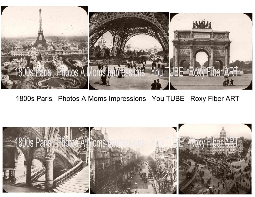 Early 1900s Antique Images Paris, Collage Tear Sheet Digital Mini Junk ...