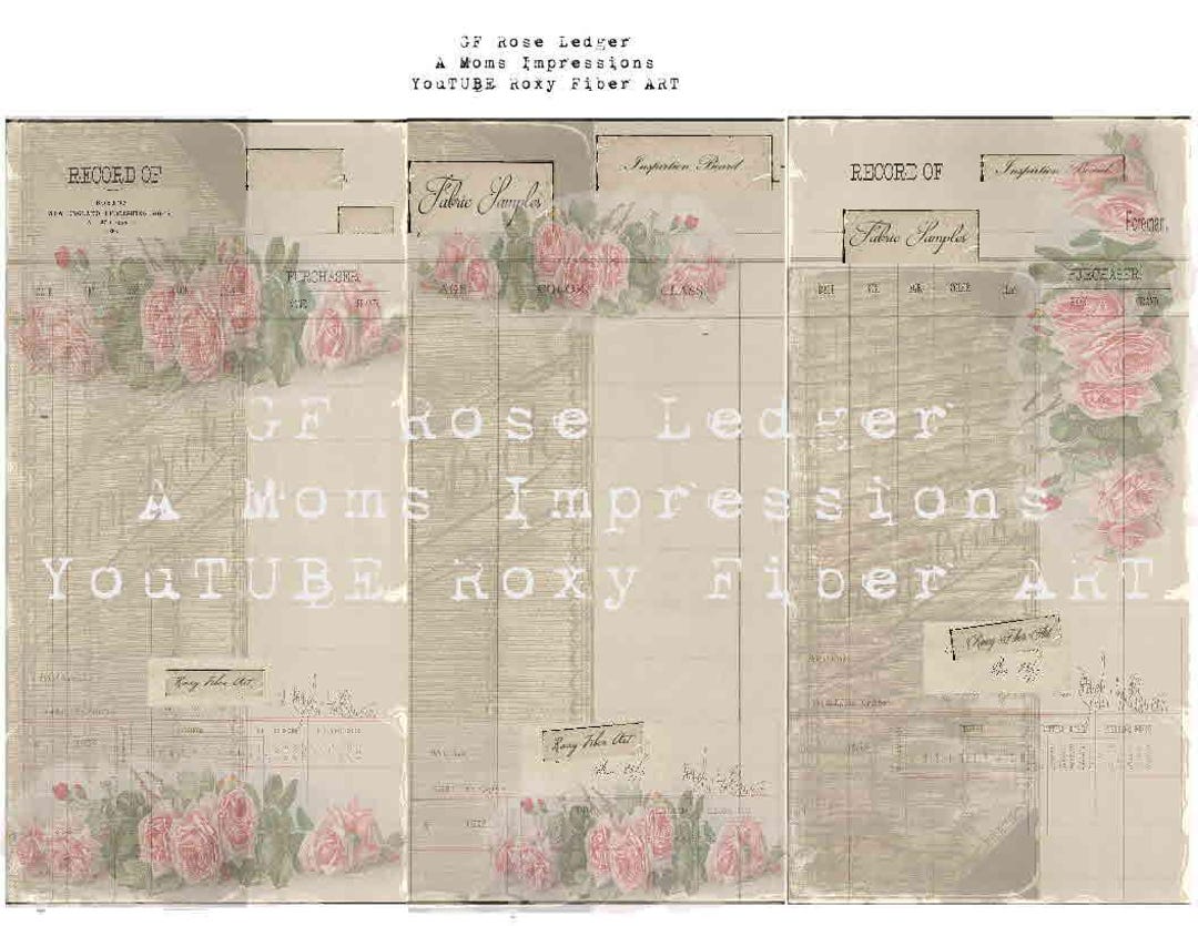 Rose Ledger GF Collage Digital Tear Sheet, Down Load, Ephemera, Junk ...