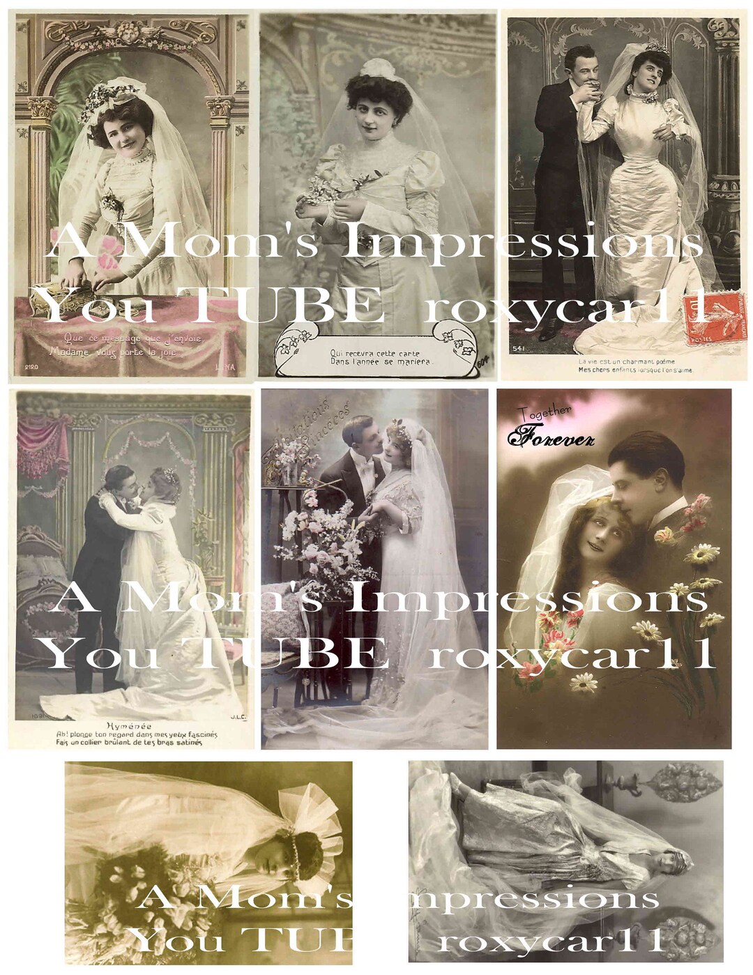 Vintage Bride Postcard Digital Down Load - Etsy