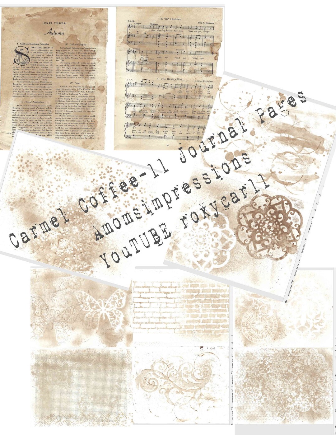 Caramel Coffee Journal Pages Digital Download -11 Page Kit - Etsy