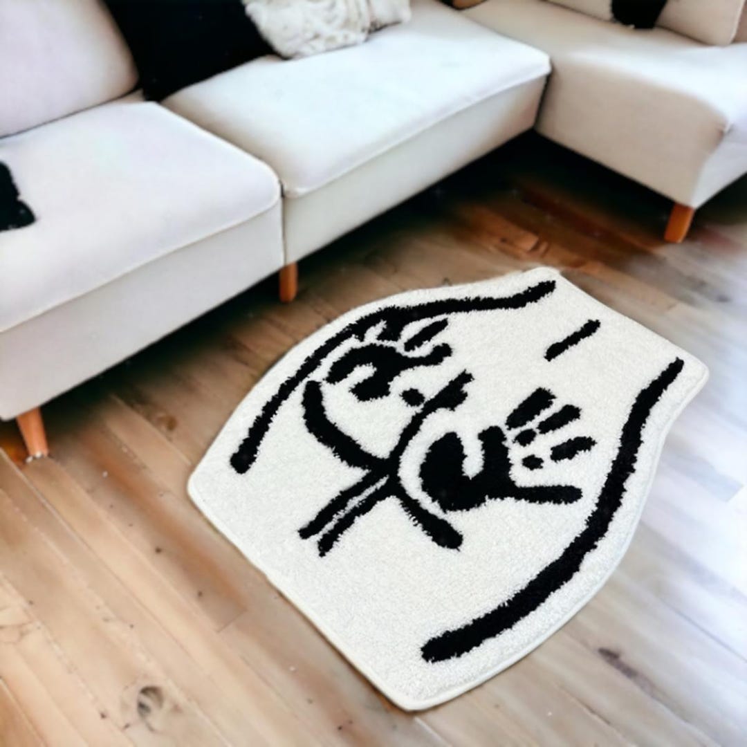 Handprint Rug Handprint Carpet Woman Body Shape Rug Body Rug Body Shape ...