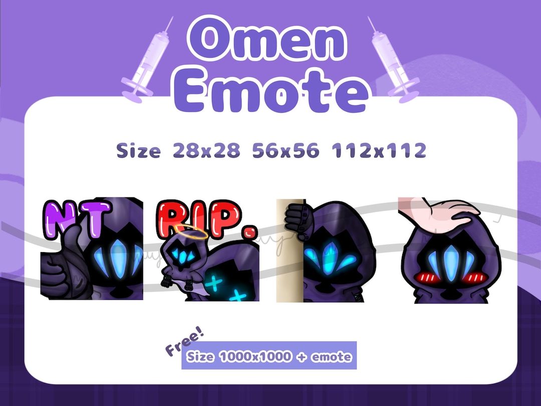 Set of Cute Omen Valorant Emotes , Twitch Emote , Discord Emote ...