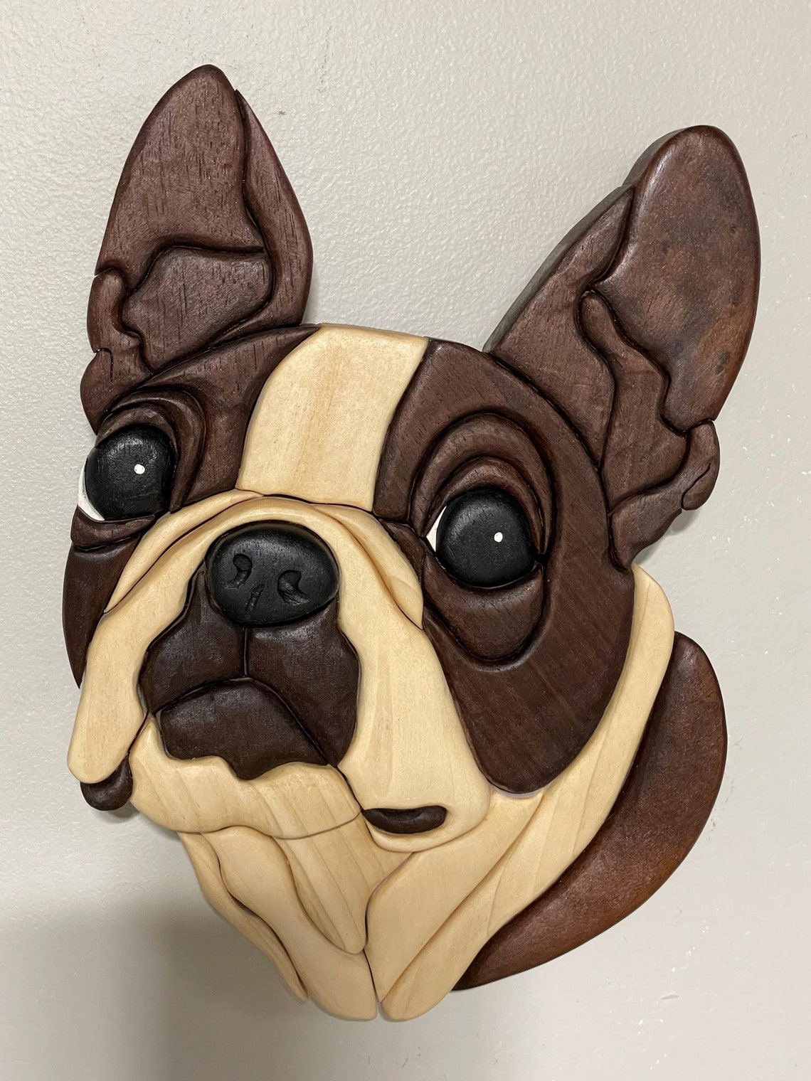 Capture Your Dog's Spirit in Wood: Custom Intarsia Artwork- Boston ...