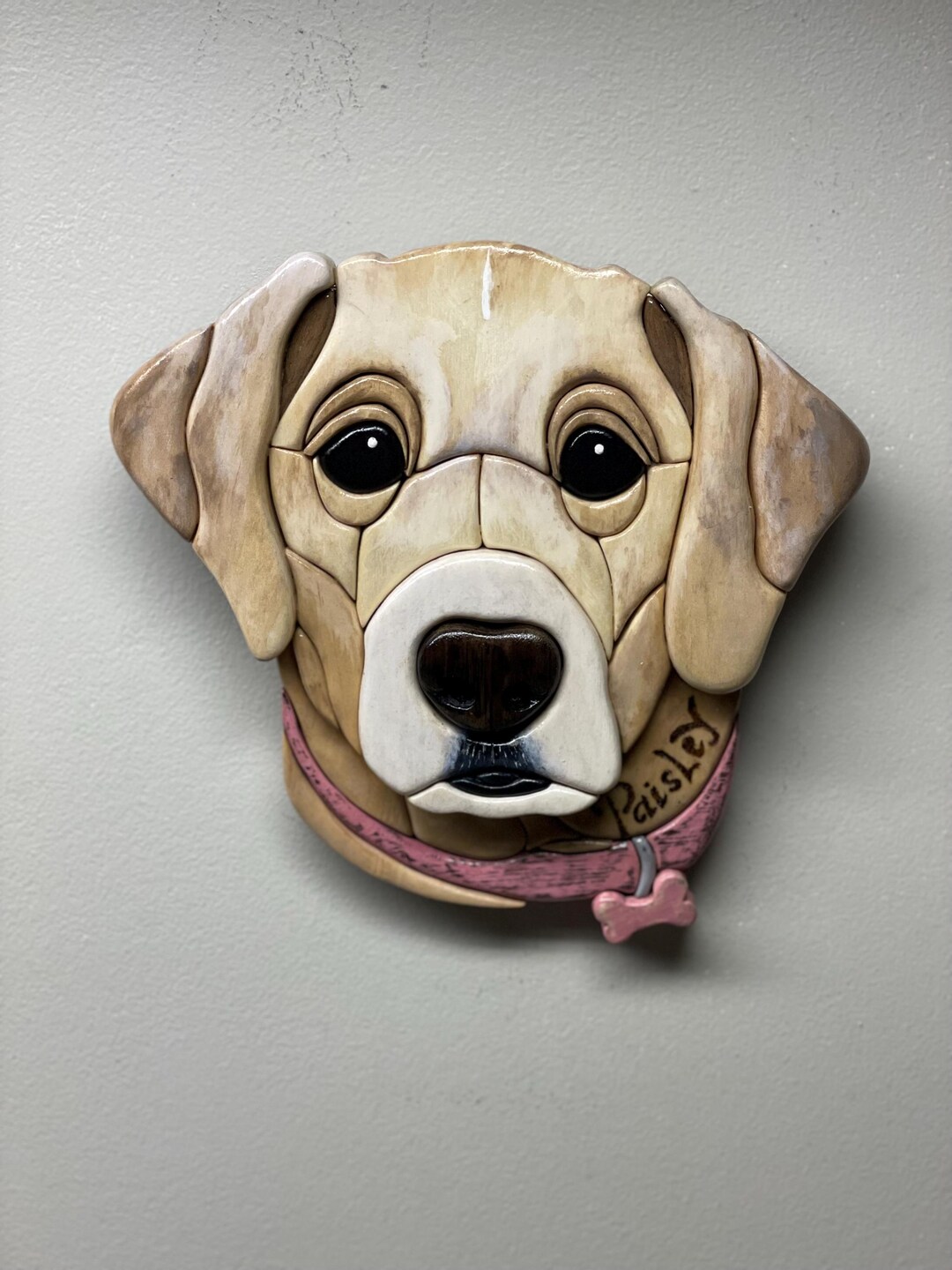 Personalized Custom Wooden Intarsia Dog Portrait-labrador Retriever - Etsy