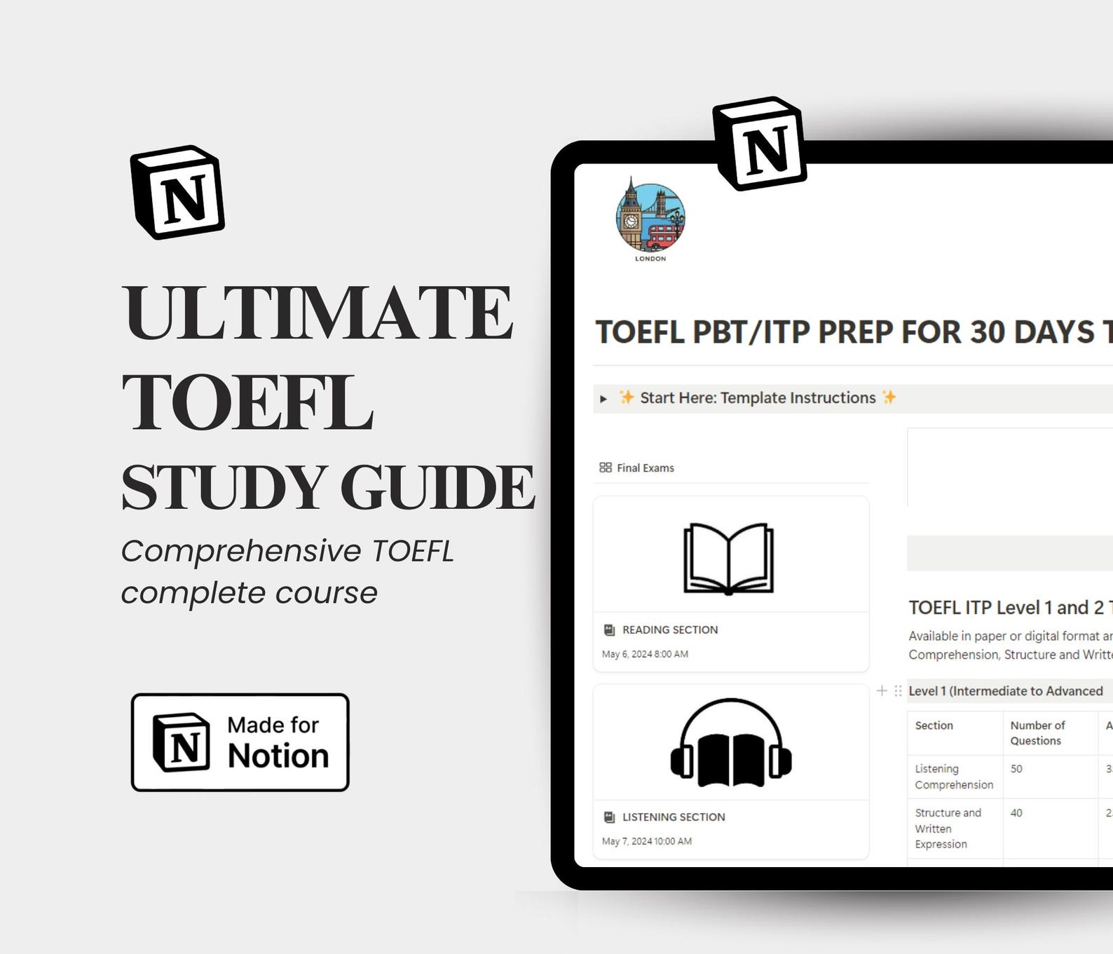 Ultimate TOEFL ITP Guide / Comprehensive TOEFL Course - Etsy