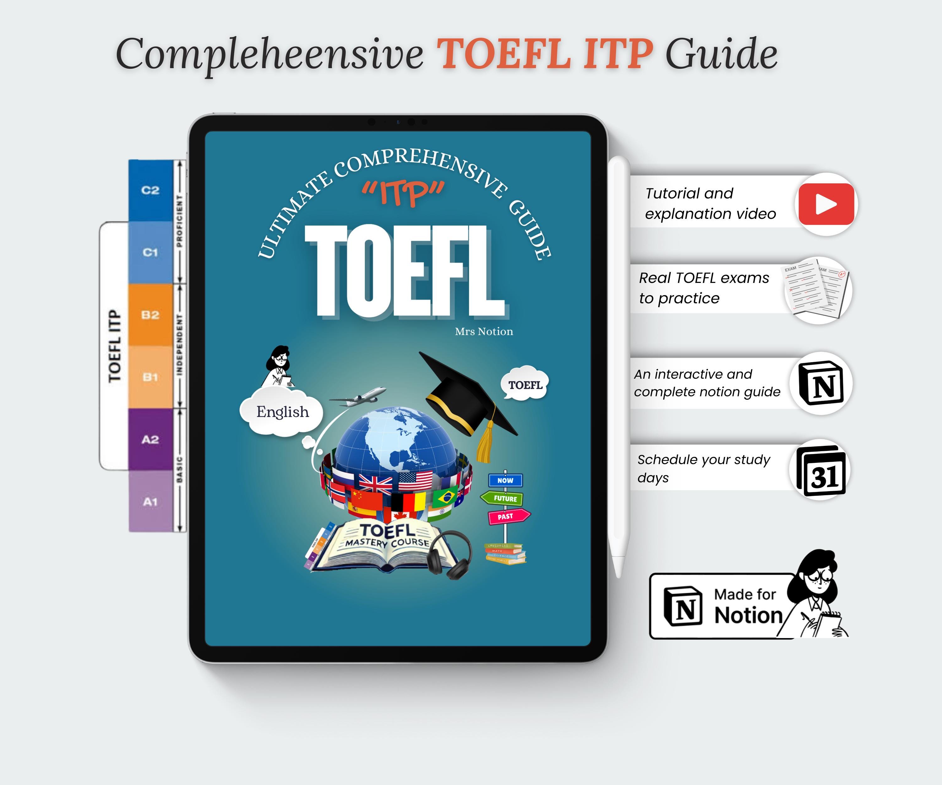 Guía de estudio completa para el examen TOEFL ITP: apruebe el examen TOEFL con éxito - Etsy México