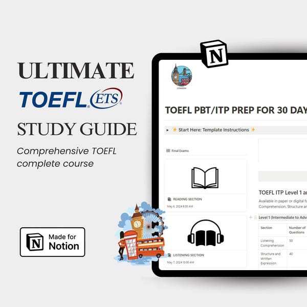 Toefl - Etsy