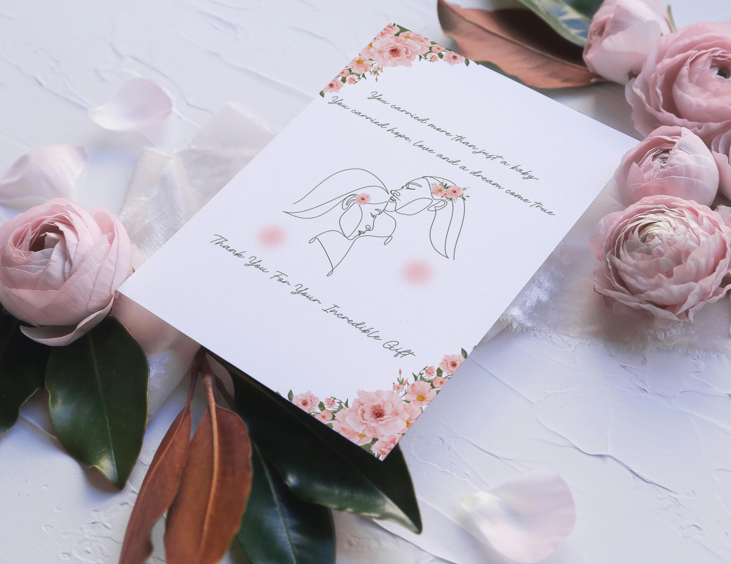 Surrogacy Thank You Card: Heartfelt Gift for Surrogate Mother ...